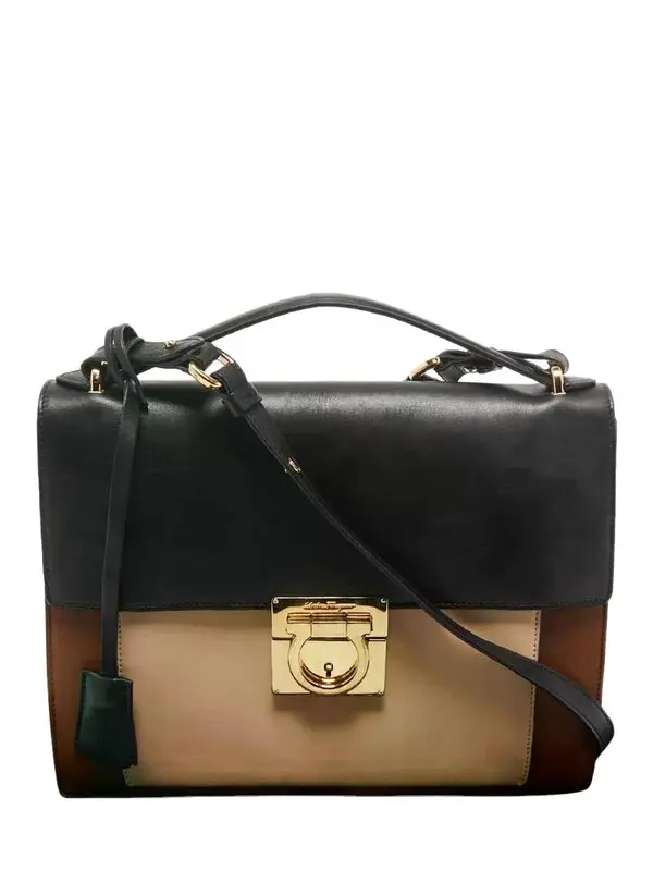 FERRAGAMO Marisol Colourblock Tote Bag - Black