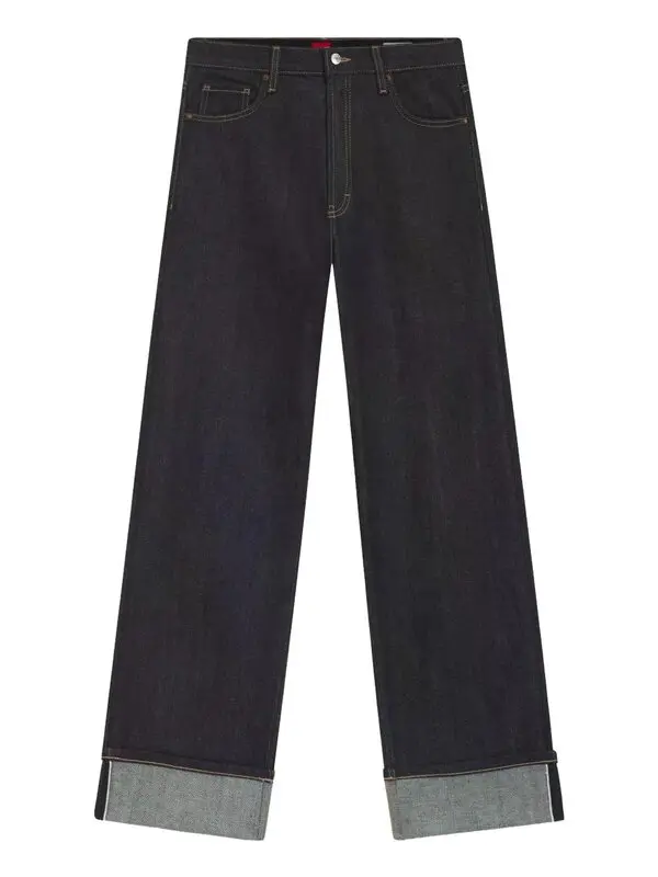 Hugo Cuffed Straight Jeans - Blue