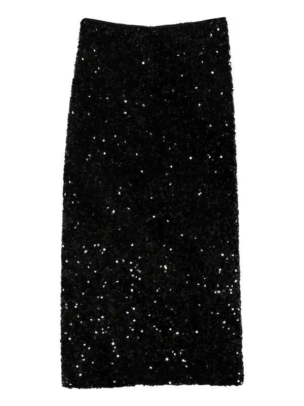 Vince Sequin-embellished Midi Skirt - Black