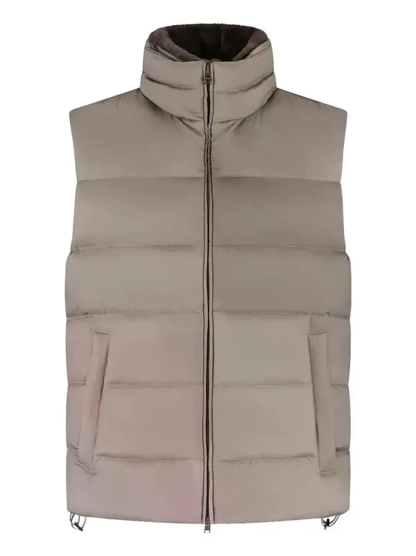 Herno Padded Zip-up Gilet - Neutrals