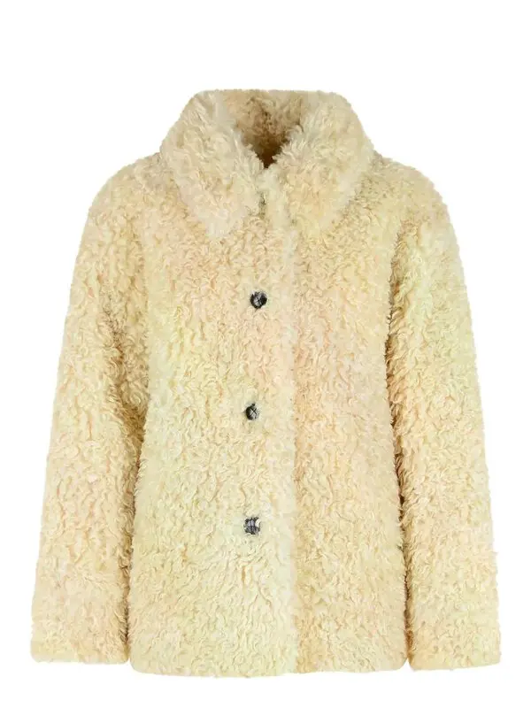 Isabel Marant Tarvey Sheepskin-effect Jacket - Neutrals