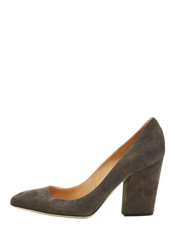 SERGIO ROSSI Block Heel Pumps - Grey