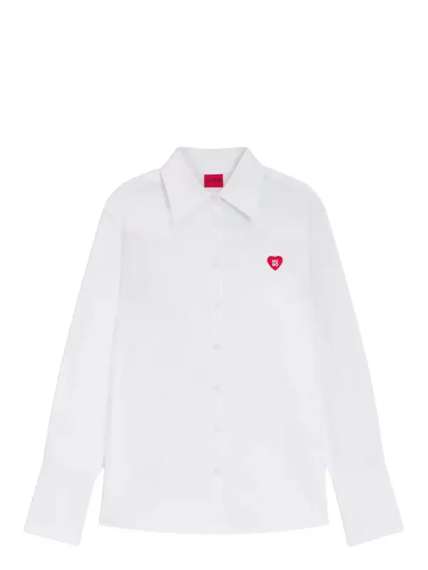 Hugo Heart Buttoned Shirt - White