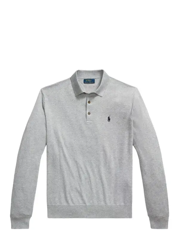 Ralph Lauren Long-sleeve Polo-collar Sweater - Grey