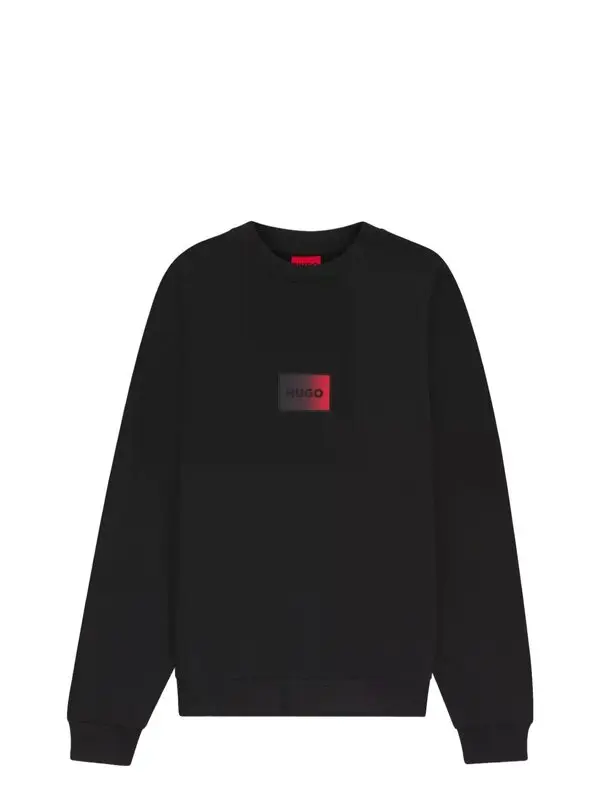 Hugo Logo Appliqué Sweatshirt - Black