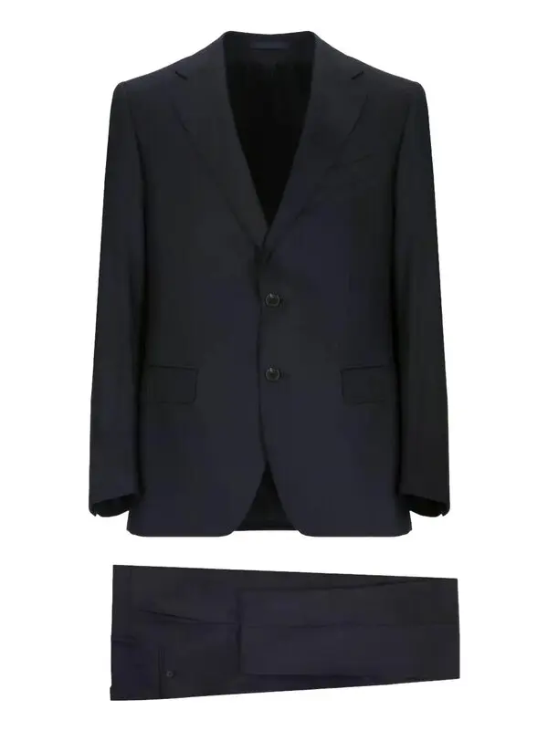 Caruso Single-breasted Suit - Blue