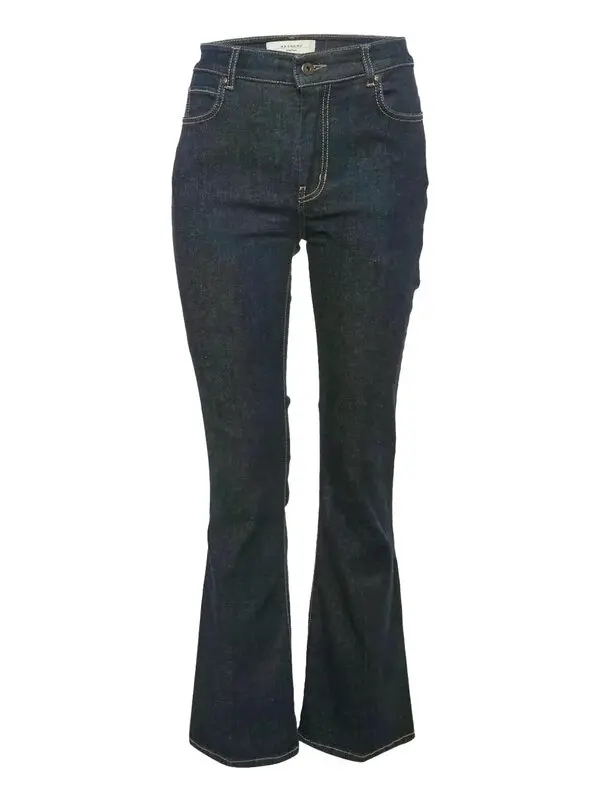 Max Mara Logo-patch Flared Denim Jeans - Blue