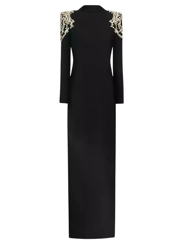 Zuhair Murad Rhinestone-embellished Long Dress - Black