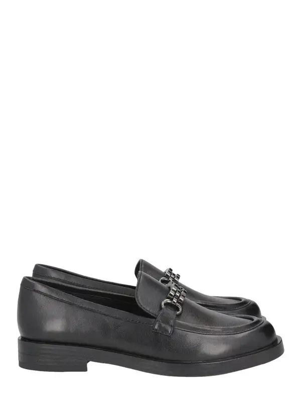 TOSCA BLU Chain-trim Loafers - Black