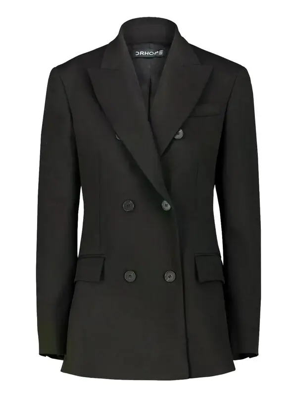 DRHOPE Double-breasted Blazer - Black
