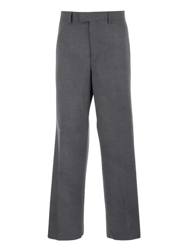 Emporio Armani Belt-loops Welt Pocket Trousers - Grey