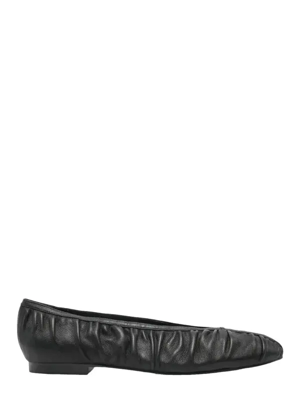 BIBI LOU Ruched Ballerina Flats - Black