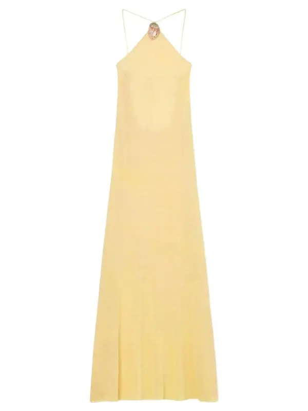 Alanui Halterneck Maxi Dress - Yellow