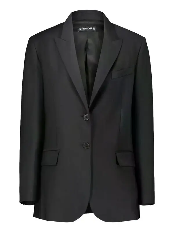 DRHOPE Two-button Wool Blazer - Black