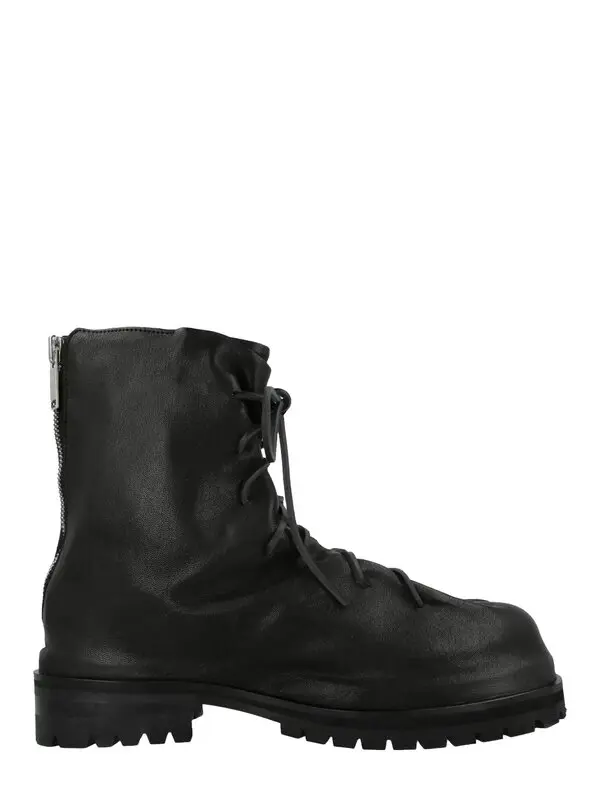 424 Marathon Laced Zip-up Boots - Black