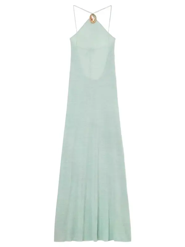 Alanui Halterneck Maxi Dress - Green