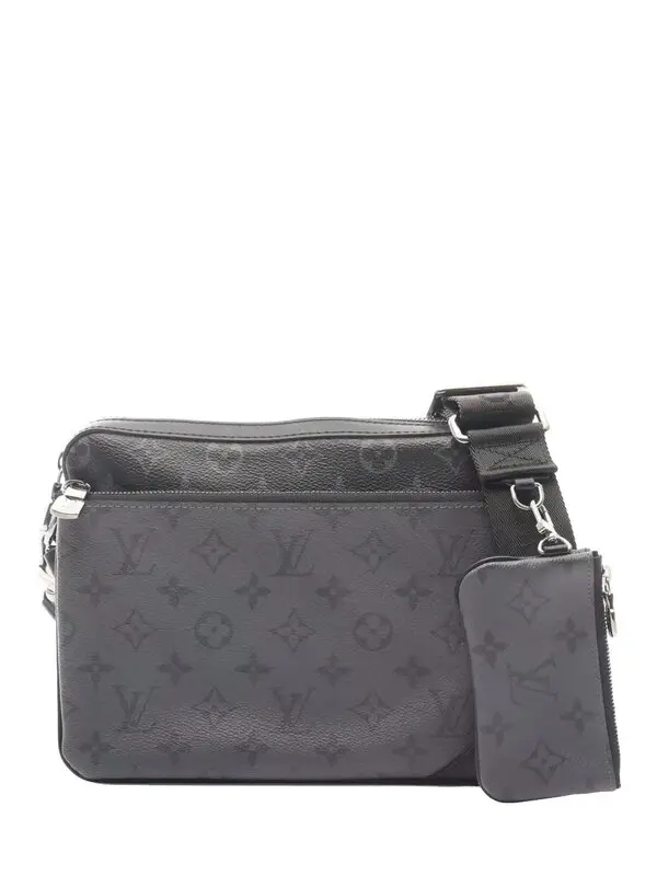 LOUIS VUITTON Monogram Eclipse Trio Messenger Bag 2021-2025 - Black