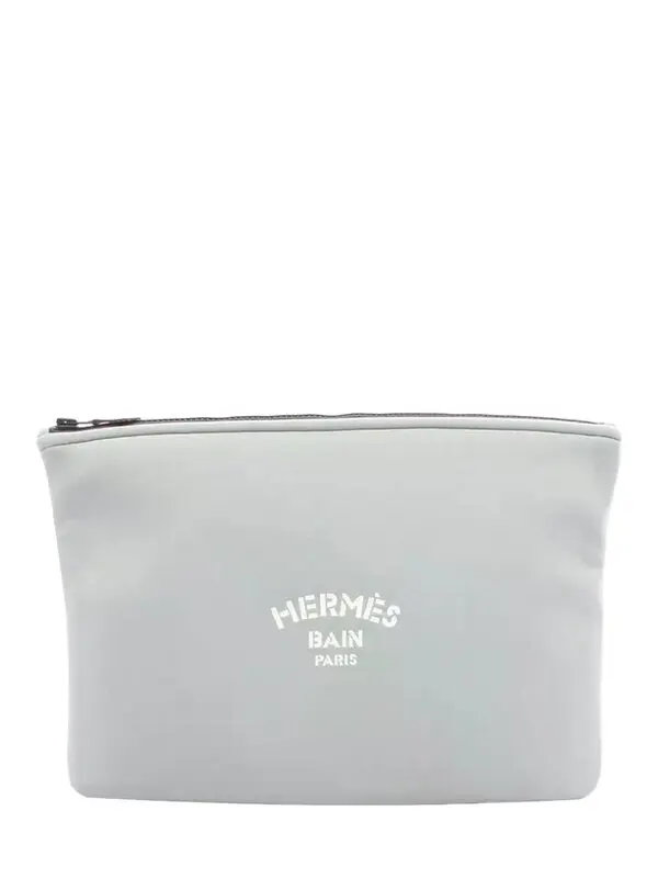 Hermès 2010-2025 Large Neoprene Neobain Pouch - Grey