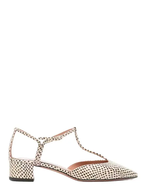 AQUAZZURA Patterned T-strap Pumps - Neutrals