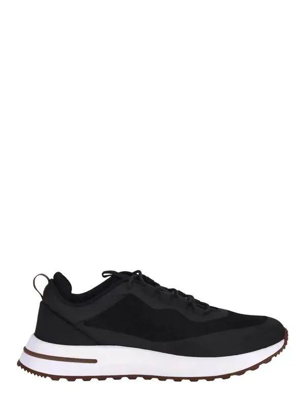 Loro Piana Lace-up Mesh Sneakers - Black