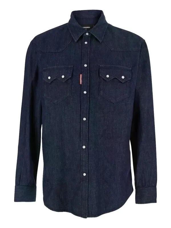 Dsquared2 Patch-pocket Denim Shirt - Blue