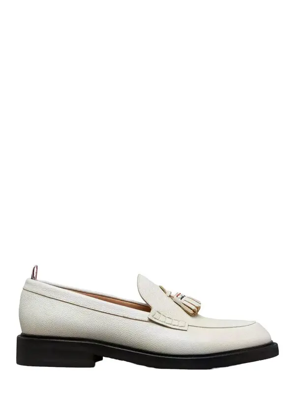 Thom Browne Pebble Grain-leather Tassel Loafers - Neutrals