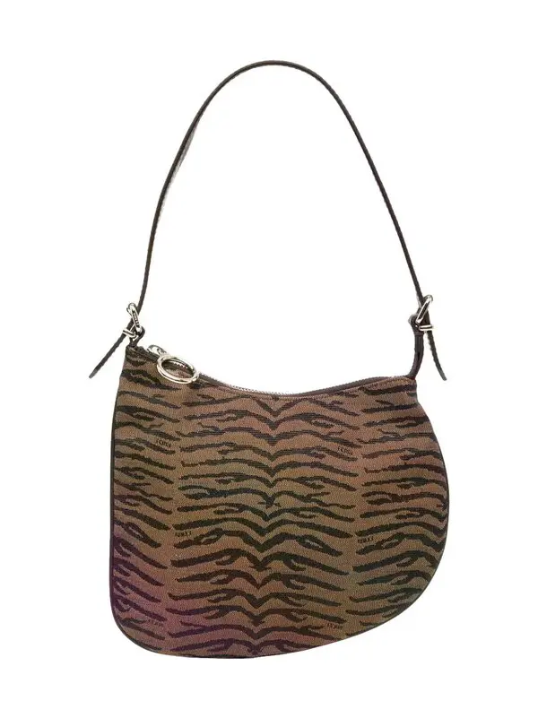 Fendi 2000-2010 Small Zebra Print Hobo Bag - Brown