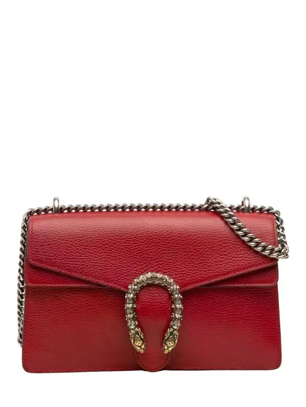Gucci 2016-2025 Small Leather Dionysus Shoulder Bag - Red