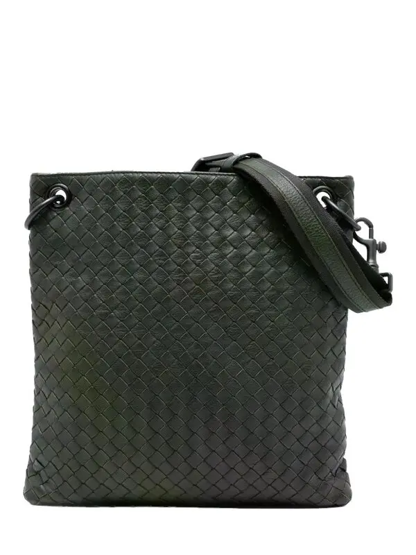 Bottega Veneta Nappa Intrecciato Crossbody Bag - Green