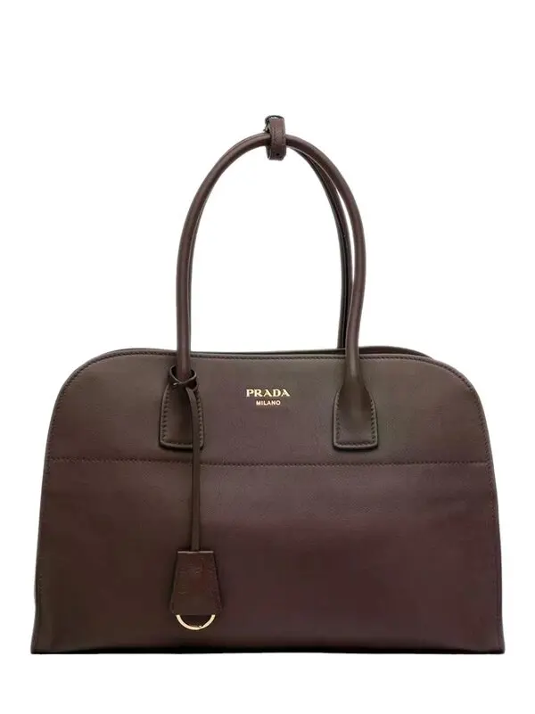 Prada 2013-2025 Large Leather Tote Bag - Brown