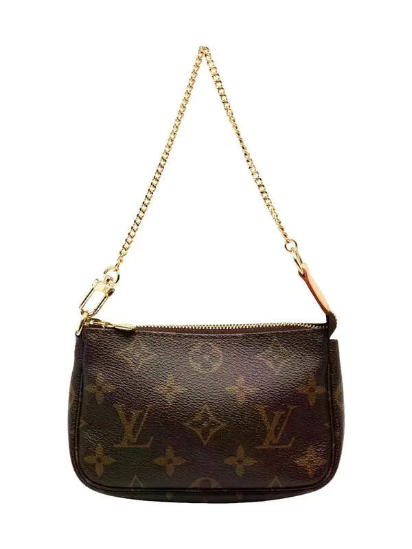 LOUIS VUITTON 2005 Monogram Mini Pochette Accessoires Handbag - Brown