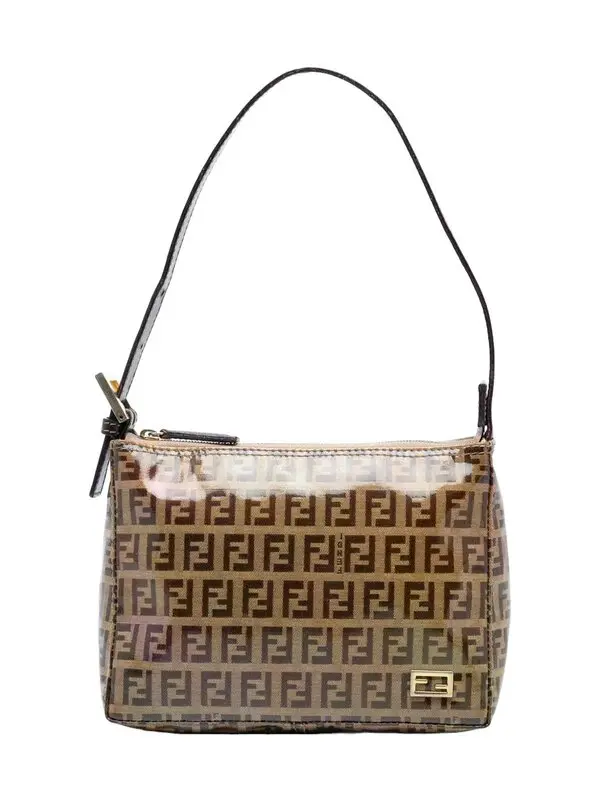 Fendi 2000-2010 Zucchino Crystal Handbag - Brown