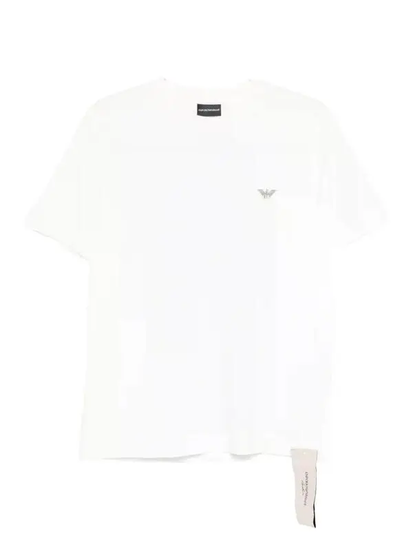 Emporio Armani Logo-embroidery T-shirt - White