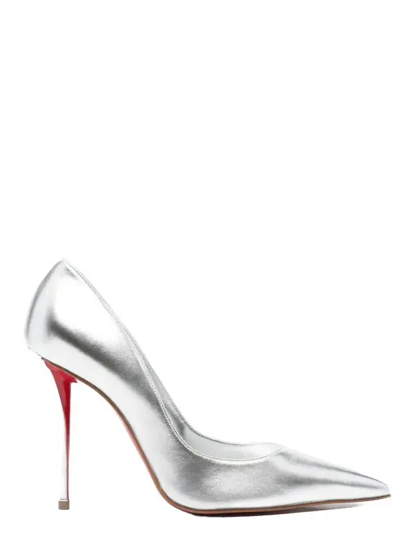 CHRISTIAN LOUBOUTIN Leather Pointed-toe Pumps - Silver