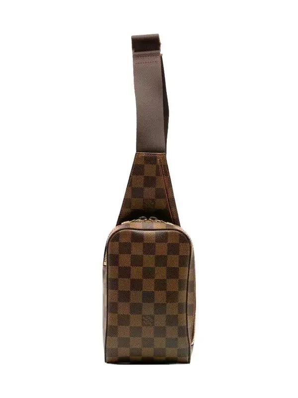 LOUIS VUITTON 2004 Damier Ebene Geronimos Crossbody Bag - Brown