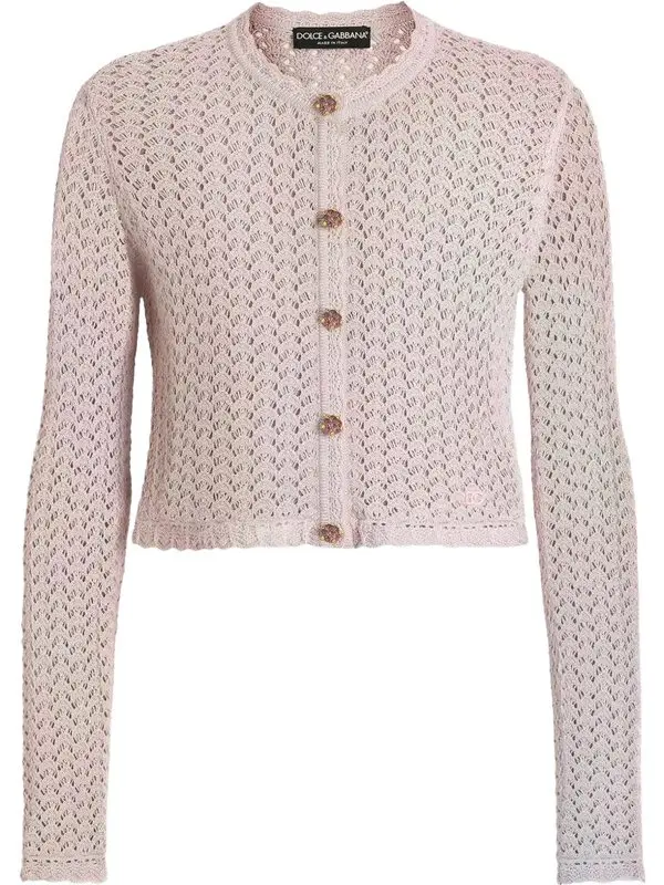 Dolce & Gabbana Crochet Cardigan - Pink