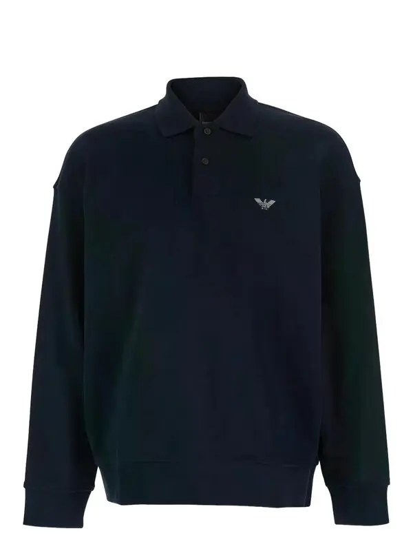 Emporio Armani Logo-embroidery Polo Shirt - Blue