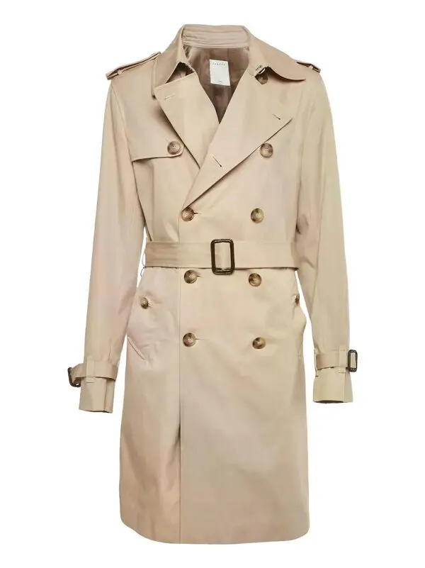 Sandro Double-breasted Trench Coat - Neutrals