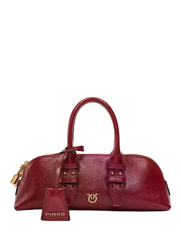 Pinko Buckle-lock Leather Tote - Red