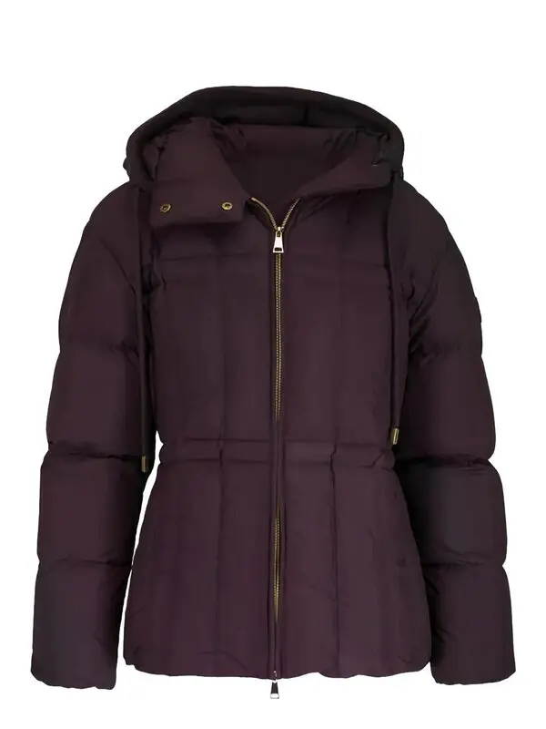 Moncler Hooded Padded Coat With Drawstring Detail - Pink
