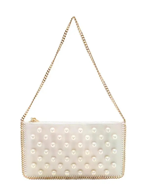 Stella McCartney Falabella Embellished Clutch - Neutrals