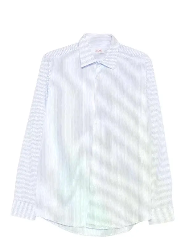 FURSAC Striped-pattern Cotton Shirt - White