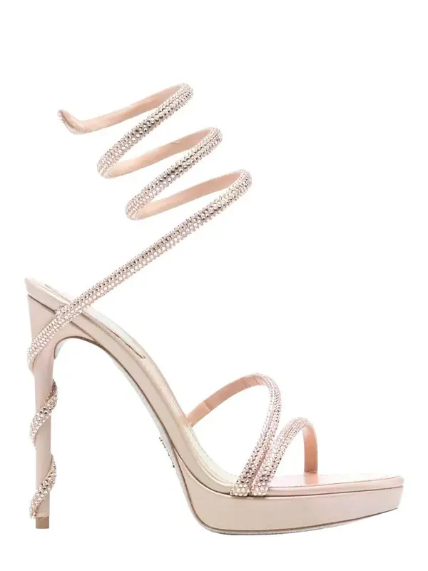 Rene Caovilla Margot Platform Heeled Sandals - Neutrals