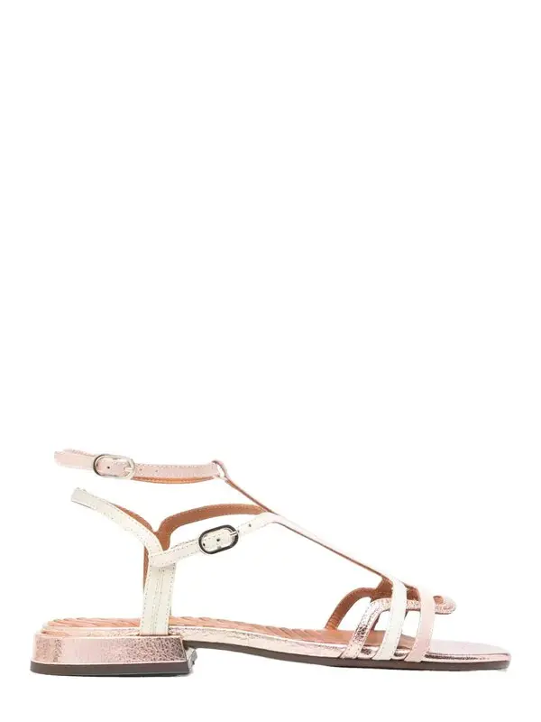 Chie Mihara Strappy Buckled Flat Sandals - Pink