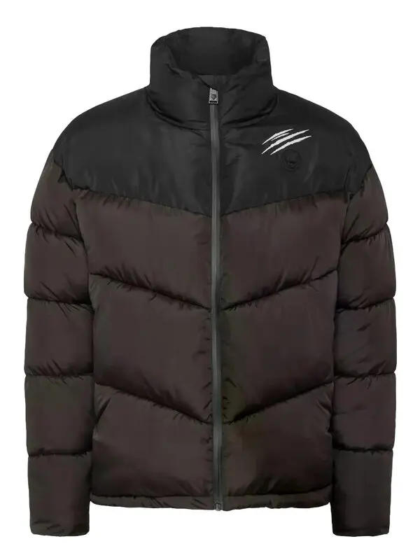 PLEIN SPORT Claw-print Quilted Jacket - Brown
