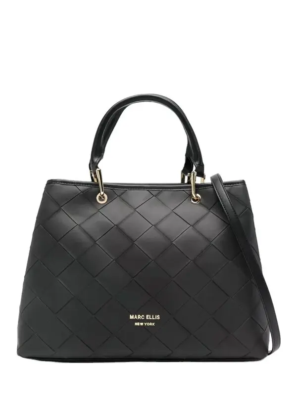 MARC ELLIS Quilted Logo-plaque Tote Bag - Black