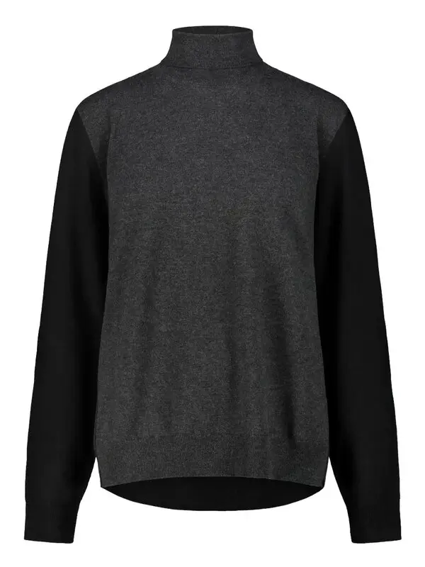 MAISON MARGIELA Colour Block Roll-neck Sweater - Grey