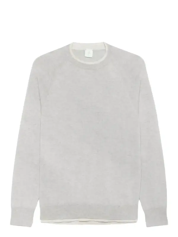 Eleventy Contrasting-trim Sweater - Grey