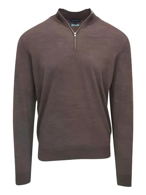 Peter Millar Zip-up Sweater - Brown