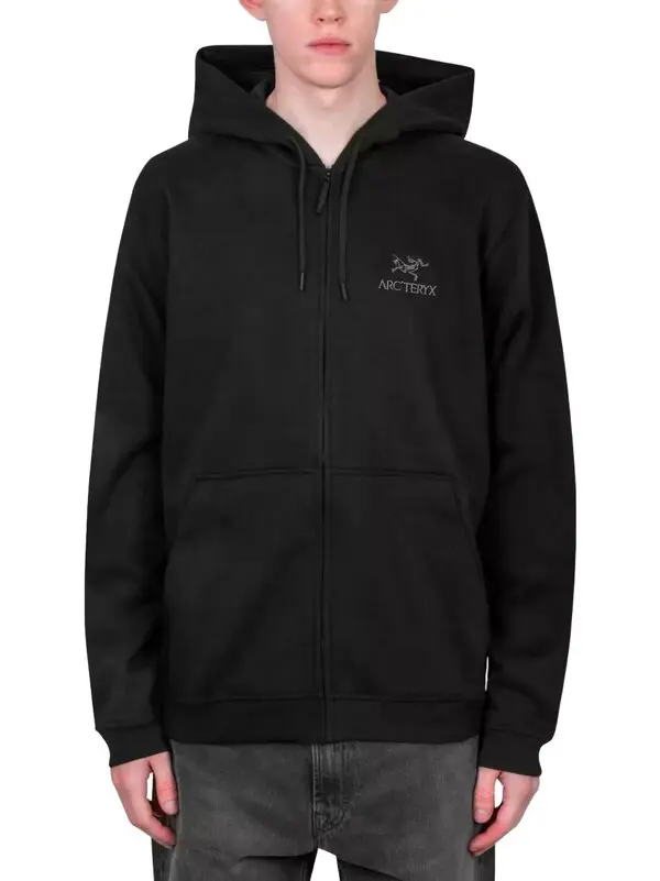 Arc'teryx Zip-up Hoodie With Logo Embroidery - Black